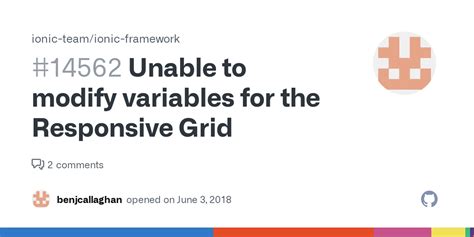 Unable To Modify Variables For The Responsive Grid · Issue 14562