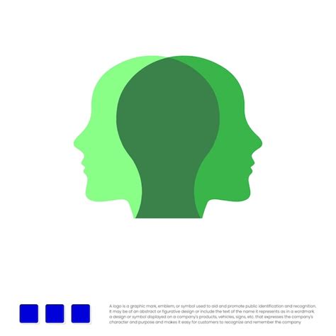 Ilustración Del Logotipo De La Sombra Verde Humana Vector Premium