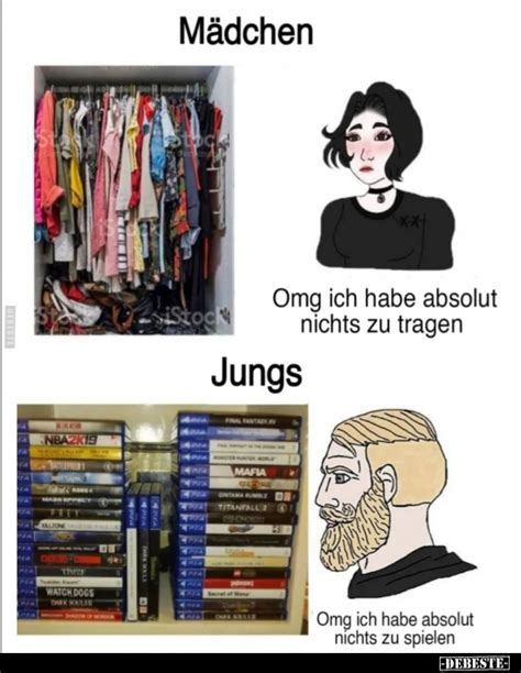Mädchen Omg ich habe absolut nichts zu tragen Jungs Omg ich habe absolut DEBESTE de