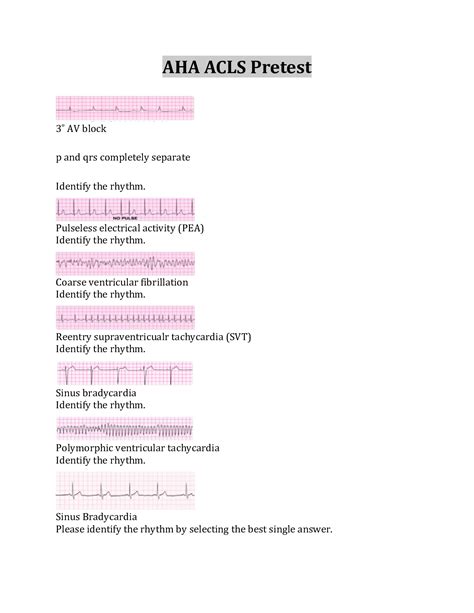 Aha Acls Pretest Questions And Answers Scholarfriends