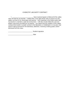 Safety In The Laboratory Contract By Spencer Russell TPT