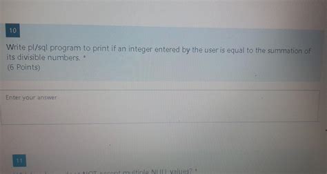 Solved 10 Write Pl Sql Program To Print If An Integer Chegg Com