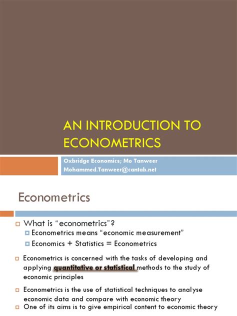 Introduction To Econometrics Pdf Econometrics Errors And Residuals
