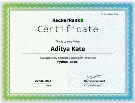 Aditya Kate On Linkedin Python Basics Hackerrank