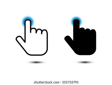 Click Hand Icon Pointer Stock Vector Royalty Free 555733795