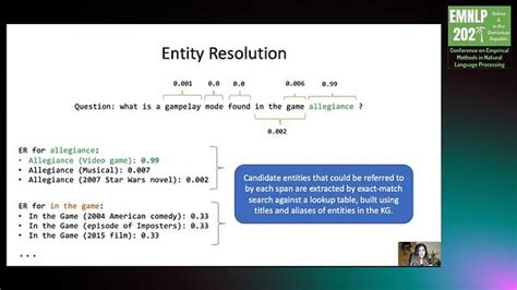 underline end to end entity resolution and question answering using