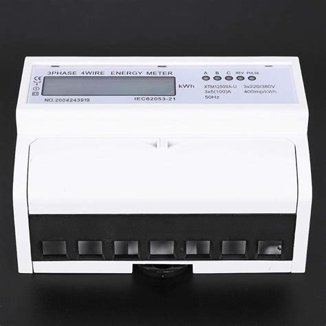 Garosa 1pcs Three Phase Four Wire 7p Din Rail Energy Meter India Ubuy