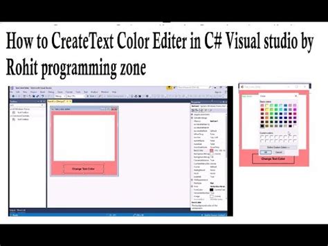 Rohit Programming Zone Text Color Editor In C Visual Studio