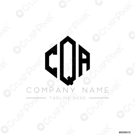 Cqa Letter Logo Design With Polygon Shape Cqa Polygon And Stock