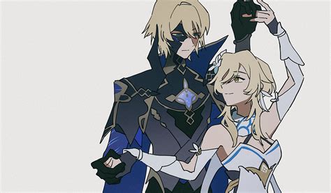 Lumine And Dainsleif Genshin Impact Drawn By Udeudede Danbooru