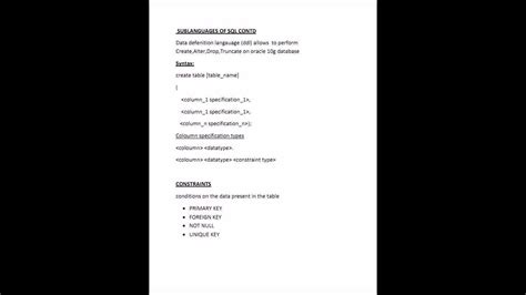 Oracle 10g Sqlplus Tutorials For Beginners 1 Youtube