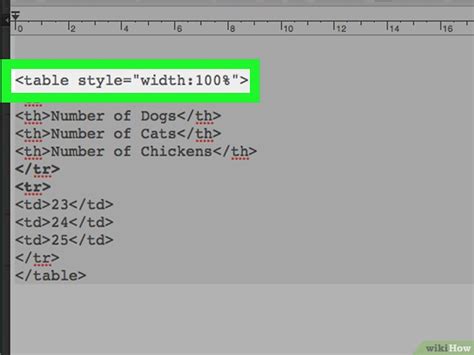 comment créer un tableau en html avec images wikihow