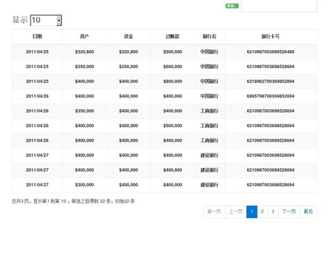 Jquery Json带分页的动态数据表格代码
