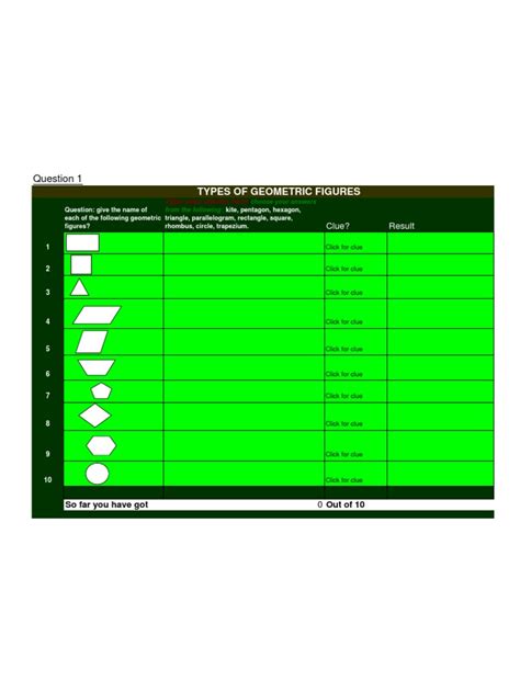 Self Marking Exercise In Excel Pdf