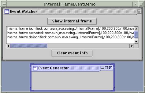 How To Write An Internal Frame Listener