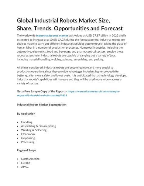 Ppt Global Industrial Robots Market Powerpoint Presentation Free Download Id 13037425