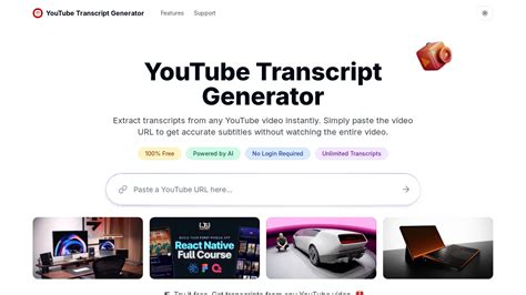 Youtube字幕生成器：即时视频文本稿 Aistage