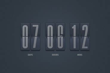 Blue Countdown Flip Clock Counter PSD Free Vector FreeImages