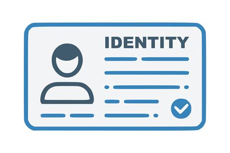 Identification Card With Profile Icon National Id Card Document With Photo Approve Identity