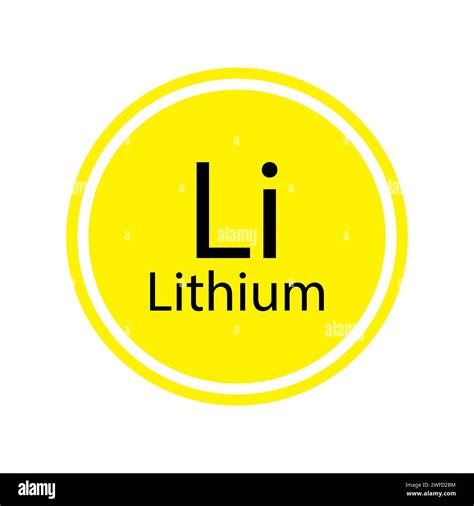 Lithium Element Periodic Table Chemical Element Vector Illustration Stock Image EPS 10