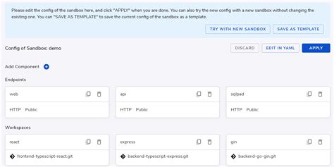 Adjust Config Of A Sandbox