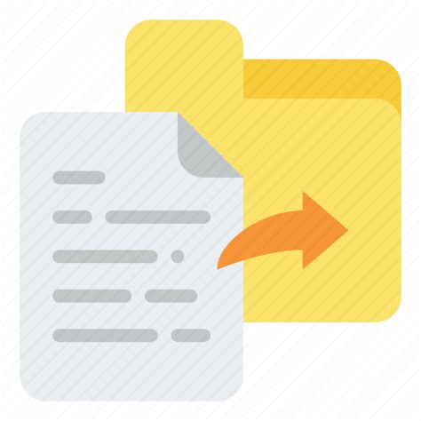 document file folder move icon