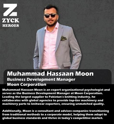muhammad hassaan moon on linkedin grateful to be featured by zyck