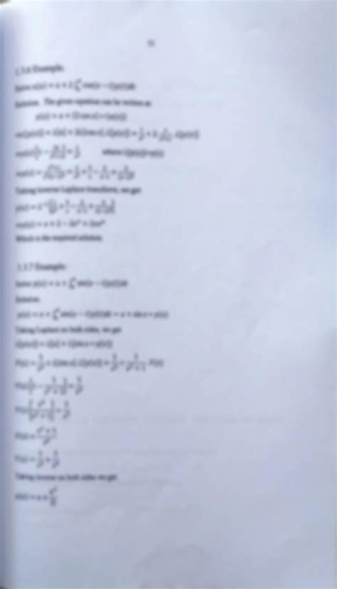 Solution Laplace Transform Method To Solve Integral Equations Convolution Theorem With Examples