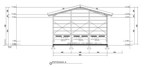 Cross Section Of Incinerator Plant In Detail Autocad 2d Drawing Cad File Dwg File