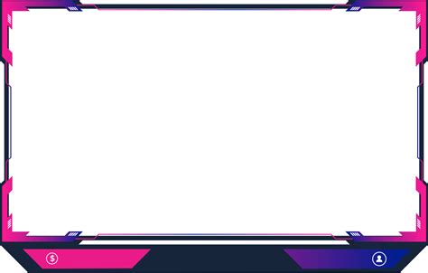 Live Streaming Overlay Design With Offline Screen Panels Streaming Overlay Png With Pink And