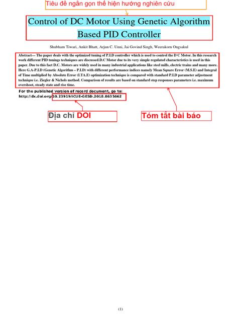 Control Of Dc Motor Using Genetic Algorithm Pdf Business