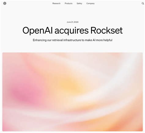 Openaiがリアルタイム分析データベース提供のrocksetを買収 Gigazine