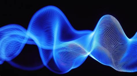 Flowing Blue Waves Create A Dynamic Visual Representation Of Sound