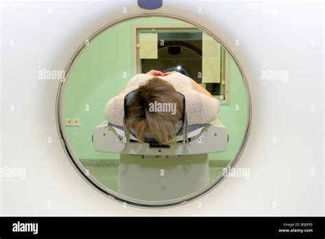 Woman Computertomograph Examination Computertomograph Computer Tomography Diagnosis Diagnostics