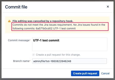 Jira Commit Checker In Bitbucket Serverdata Center Is Unable To