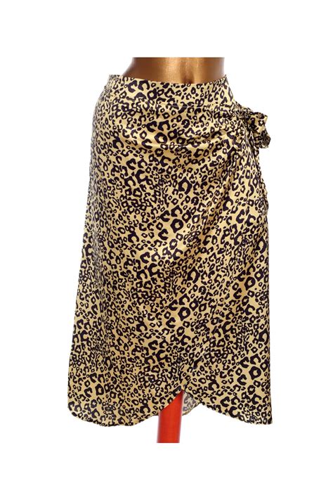 Dámská žluto černá Saténová Sukně S Leopardím Vzorem Miss Guided