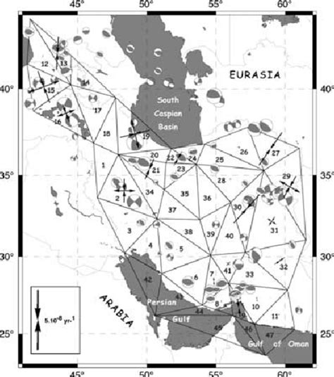 Principal Horizontal Axes Of The Seismic Strain Rate Tensor The