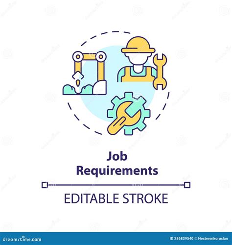 Job Requirements Multi Color Concept Icon Stock Illustration