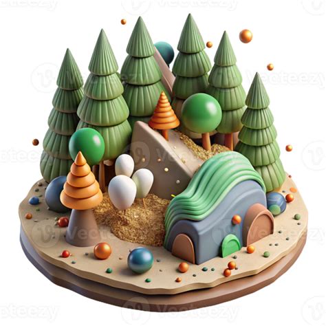 Magnificent Classic Forest Fragmentation Mining Activity Isolated Element Close Up Exclusive