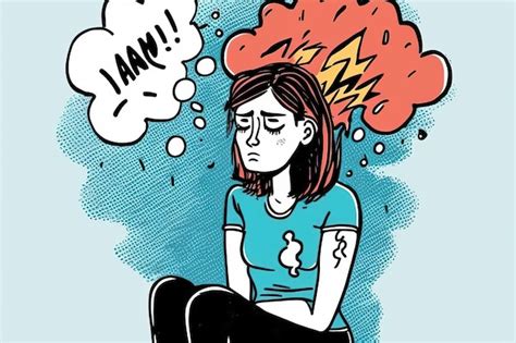 Problema De Salud Mental Con Una Mujer Que Se Siente Triste Ansiosa