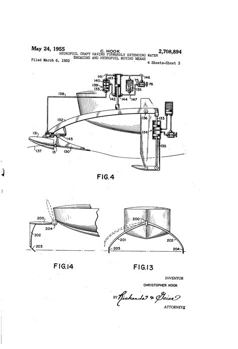Patent US Hydrofoil Craft Having Forwardly Extending Water Engaging And Hydrofoil