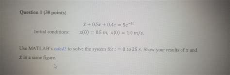 Solved Create A Simulink Model To Solve For The Above Chegg
