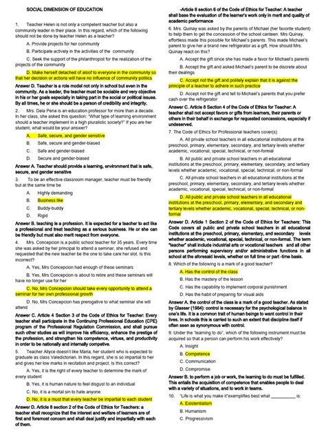 Soc Dim Teacher Helen With Answer Pdf