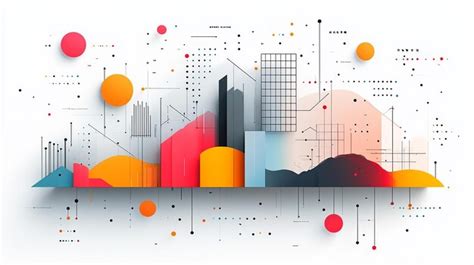 Futuristic Datadriven Skylines Abstract Visuals In Soft Pastel Tones Premium Ai Generated Image
