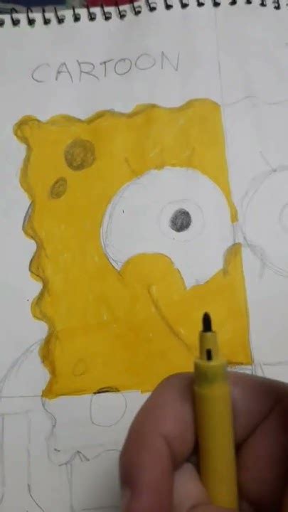 Drawing Spongebob But In 4 Different Styles Part 1 Subscribe For Part 2 Shorts Youtube