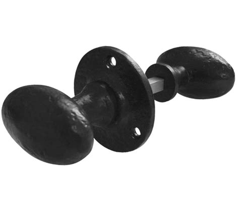 Frelan Hardware Oval Shape Rim Door Knobs Black Antique Jab48r Sold