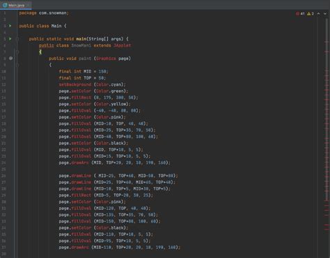 Solved 41 A 2 A C Mainjava 1 Package Com Snowman 2 3