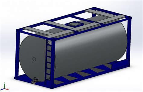 Containerized Fuel Tank Solidworks Model Thousands Of Free Autocad