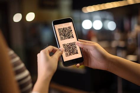 woman hand using mobile phone paying via mobile qr code stock illustration illustration of
