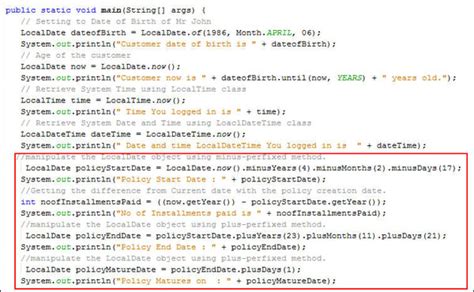 Java SE Using Date And Time API To Calculate Date Offsets